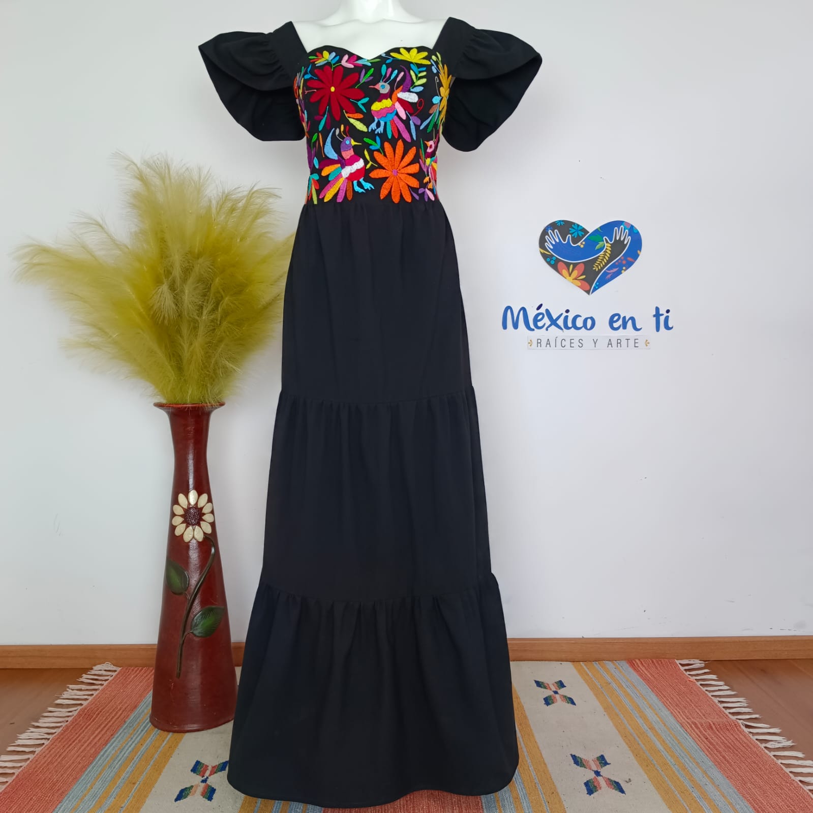 Vestido Tenango tipo campirano T-M (34) - Tienda Online de Vestidos ...